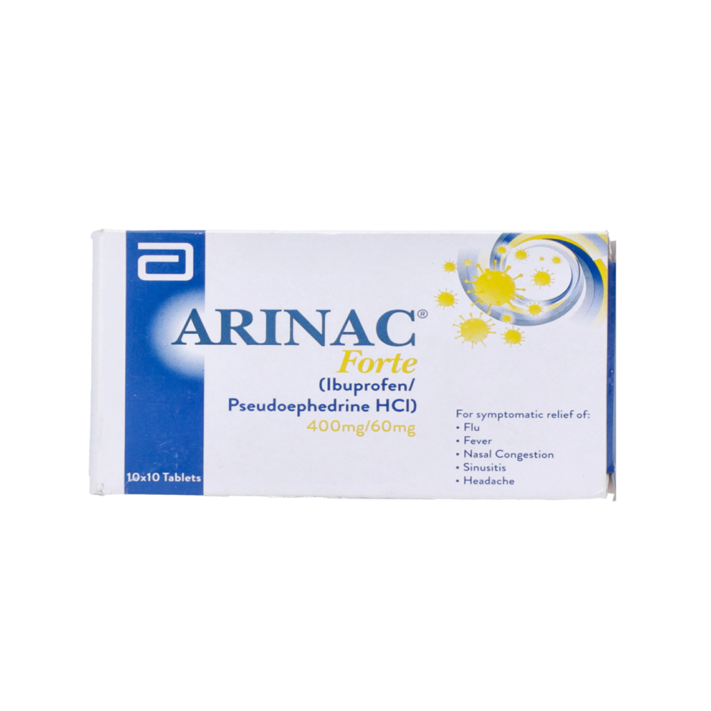 Arinac Tab Forte 400 MG 10x10's - The Yellow Pharmacy